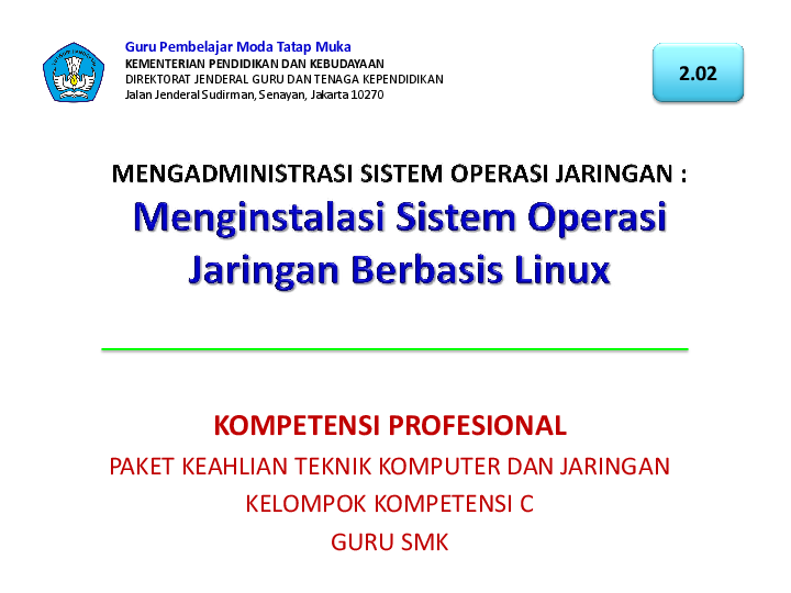 Menginstalasi Sistem Operasi Jaringan Berbasis LinuX