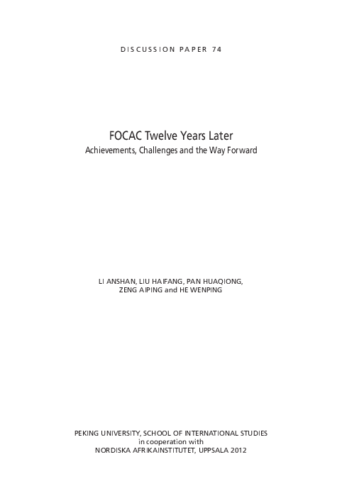 (PDF) FOCAC Twelve Years Later : Achievements, Challenges and the Way ...