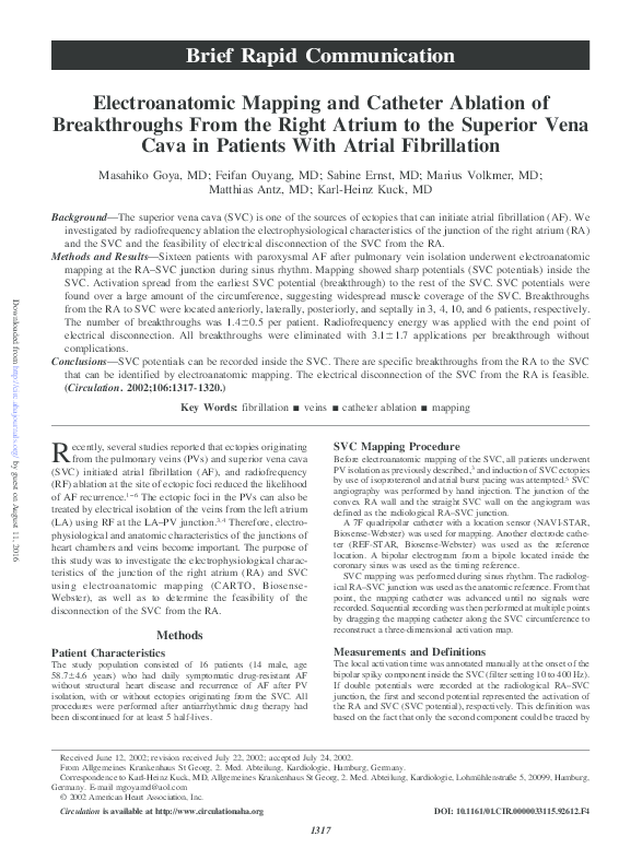 (PDF) Electroanatomic mapping and catheter ablation of breakthroughs from the right atrium to ...