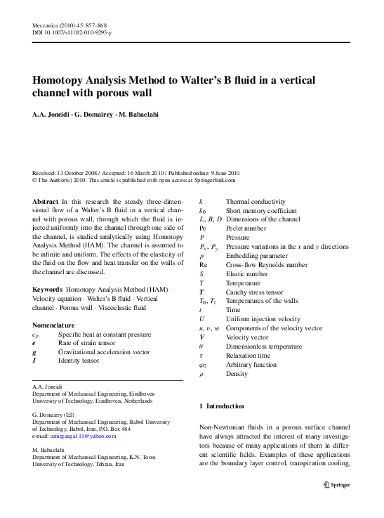 (PDF) Homotopy Analysis Method to Walter’s B fluid in a vertical ...