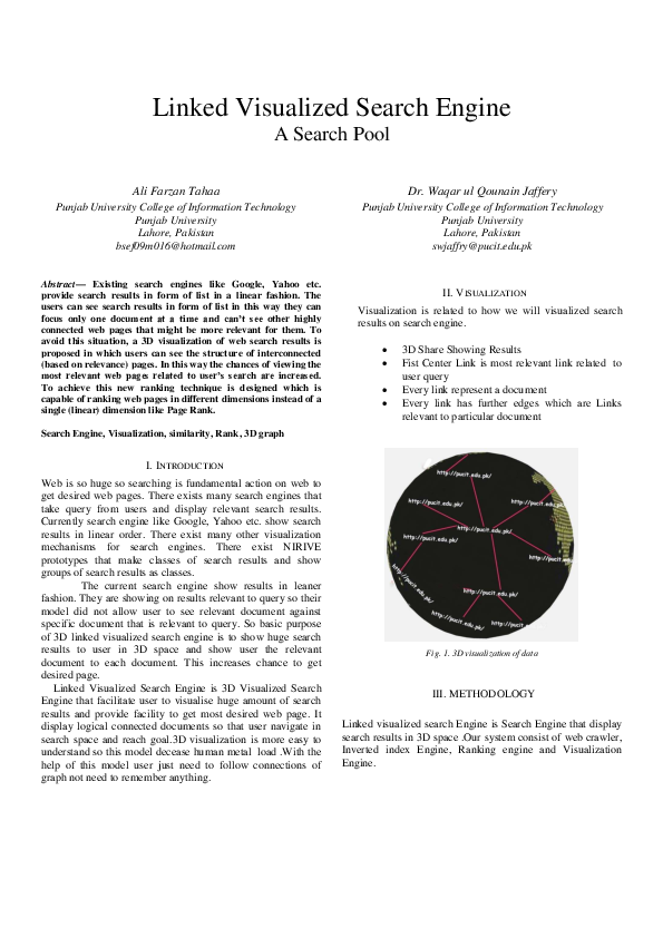 (PDF) Linked Visualized Search Engine A Search Pool