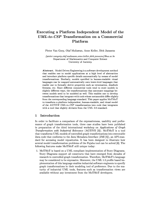 (PDF) Executing a platform independent model of the UML-to-CSP ...