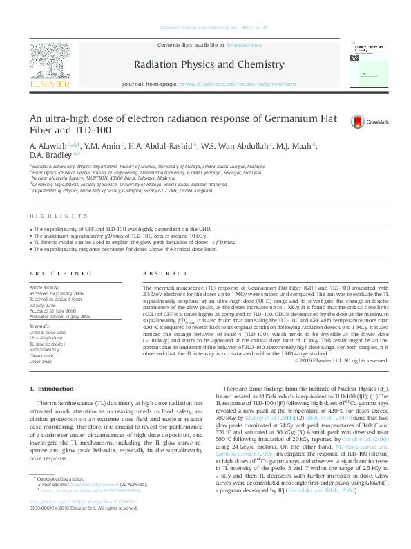 (PDF) An ultra-high dose of electron radiation response of Germanium ...