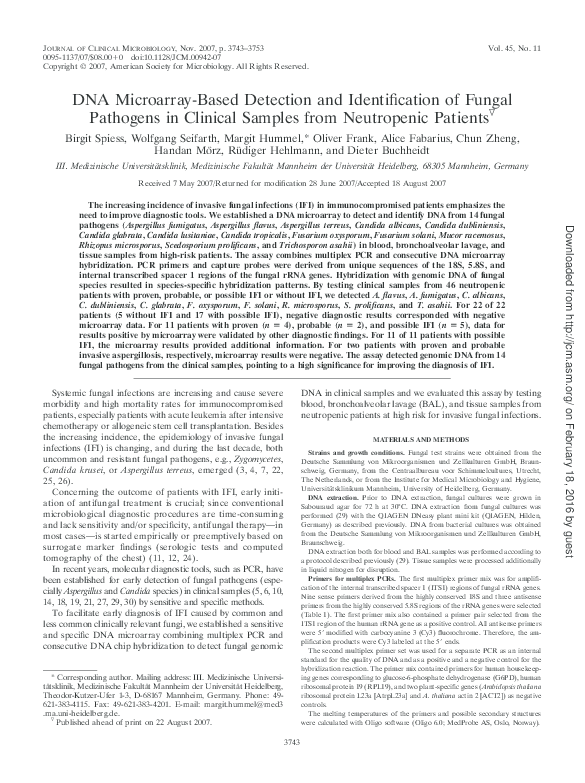 (PDF) DNA microarray-based detection and identification of Burkholderia ...
