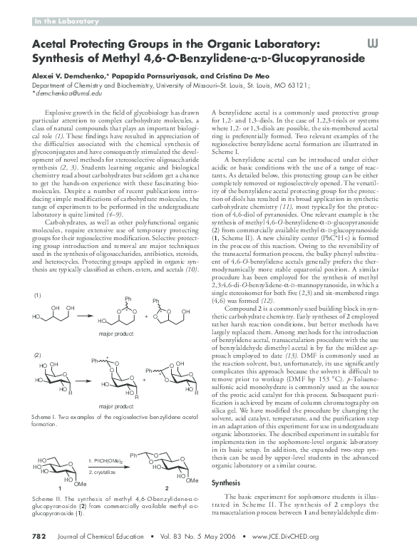 Acetal Group Sugars