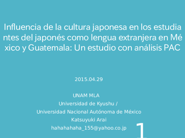 Influencia de la cultura japonesa en los estudiantes del japonés como ...