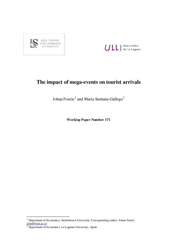 (PDF) The impact of mega-events on tourist arrivals The impact of mega ...