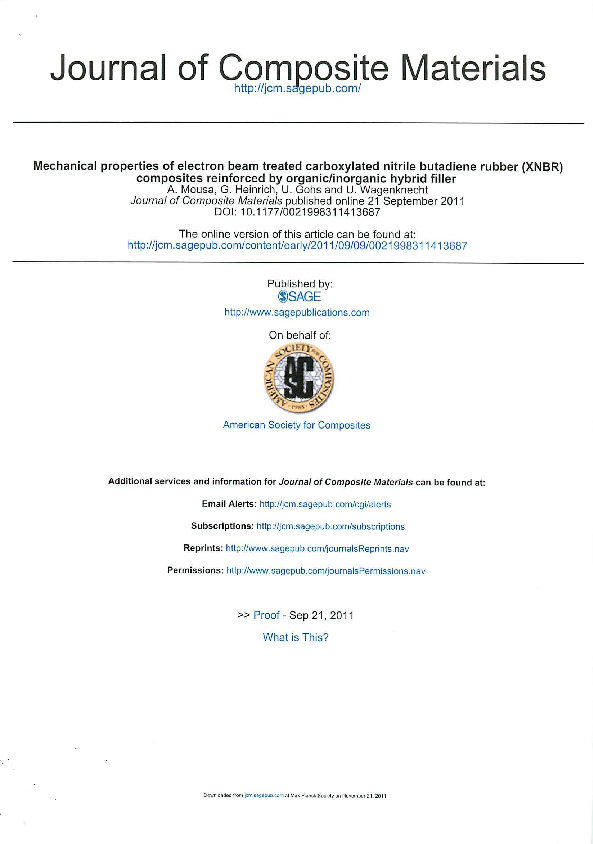(PDF) Mechanical properties of electron beam treated carboxylated ...