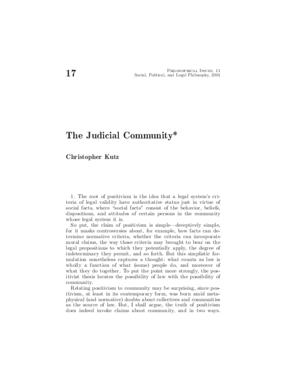 (PDF) The Judicial Community