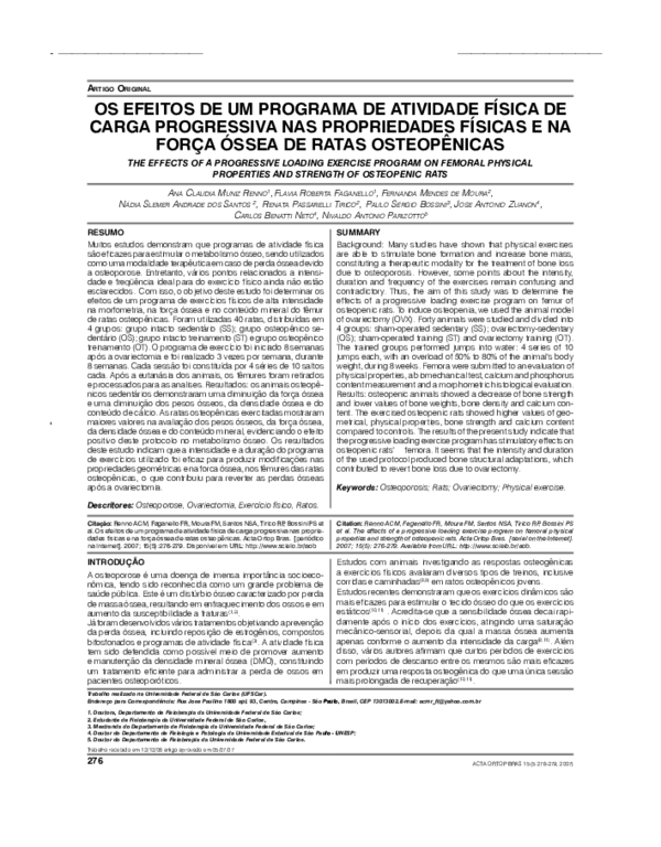 (PDF) Effects of a progressive loading exercise program on the bone and ...
