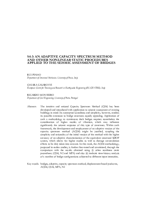 (PDF) S4-3: An Adaptive Capacity Spectrum Method and Other Nonlinear ...