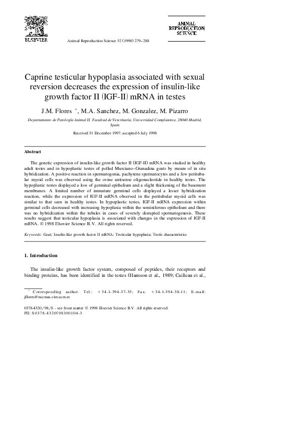 (PDF) Caprine testicular hypoplasia associated with sexual reversion ...