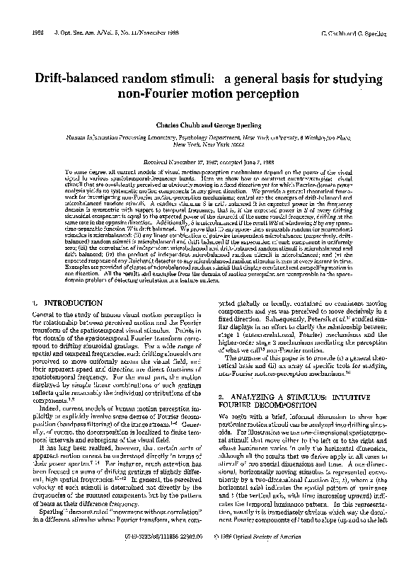 (PDF) Drift-balanced random stimuli: a general basis for studying non ...