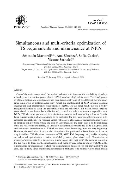 (PDF) Simultaneous and multi-criteria optimization of TS requirements ...