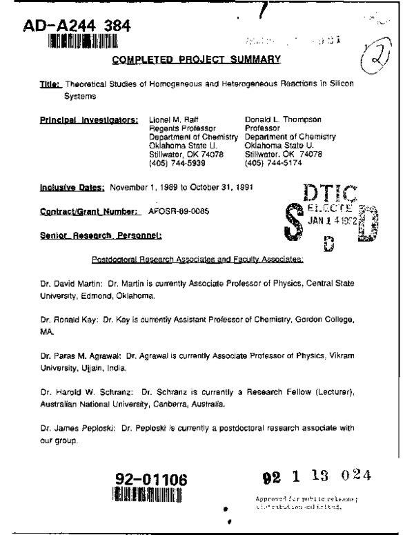 (PDF) Theoretical Studies of Homogeneous and Heterogeneous Reactions in ...