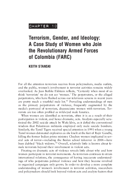 (PDF) Terrorism, Gender, and Ideology: A Case Study of Women who Join ...