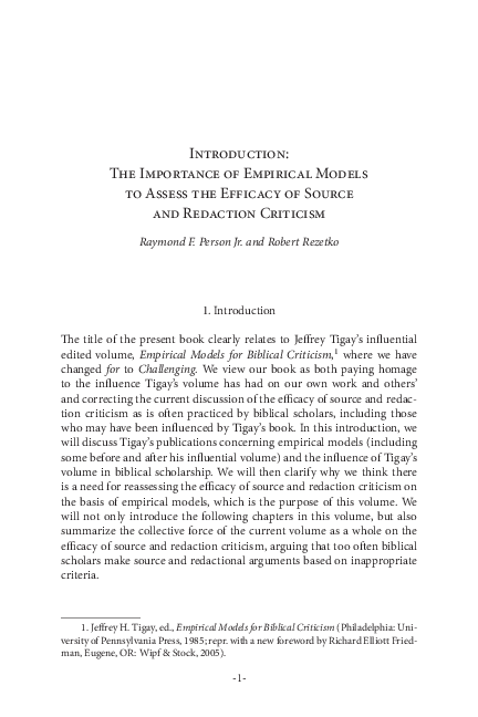 2016f Person Rezetko Introduction The Importance of Empirical Models 1 ...