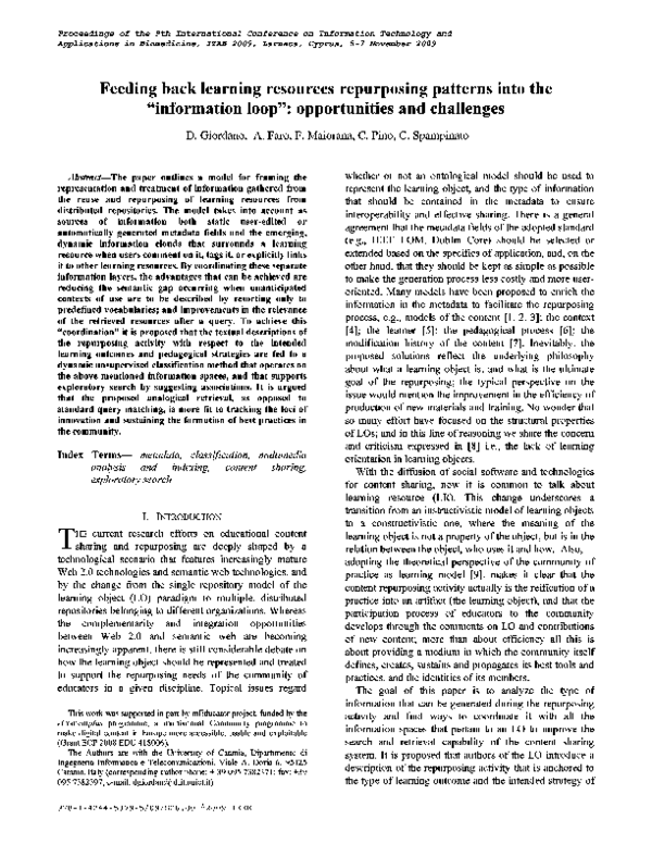 (PDF) Feeding back learning resources repurposing patterns into the ...