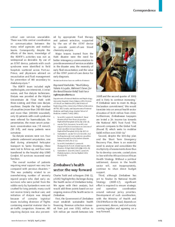 (PDF) Zimbabwe's health sector: the way forward