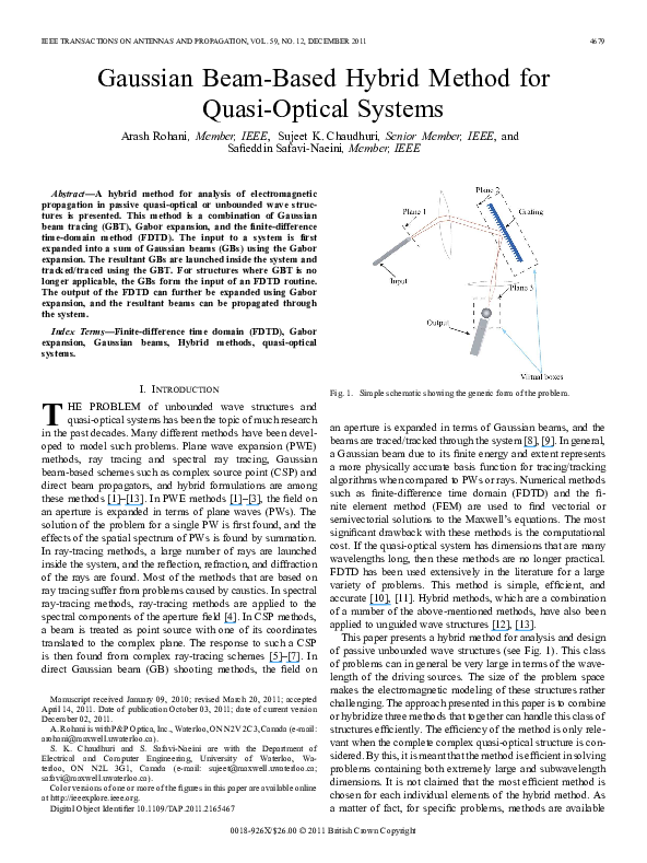 (PDF) Gaussian Beam-Based Hybrid Method for Quasi-Optical Systems