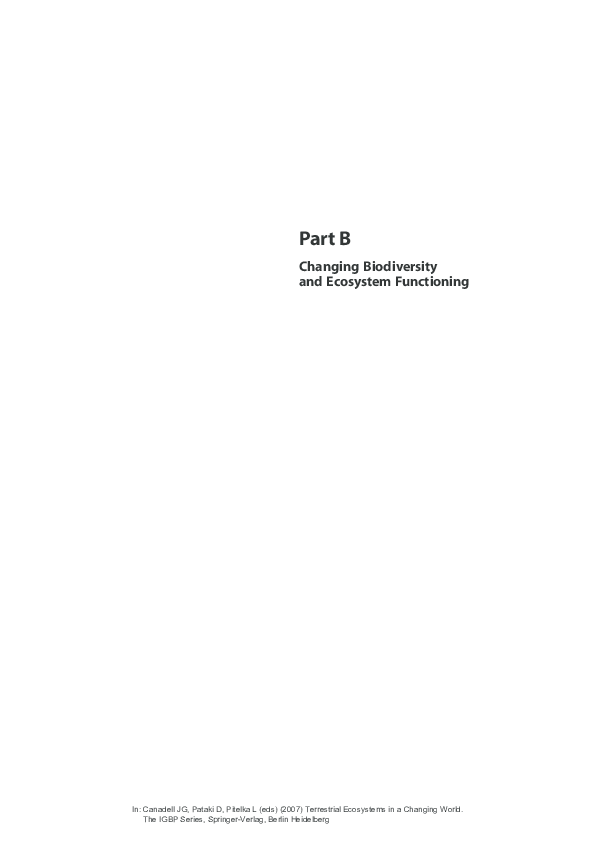 (PDF) Functional Diversity — at the Crossroads between Ecosystem ...