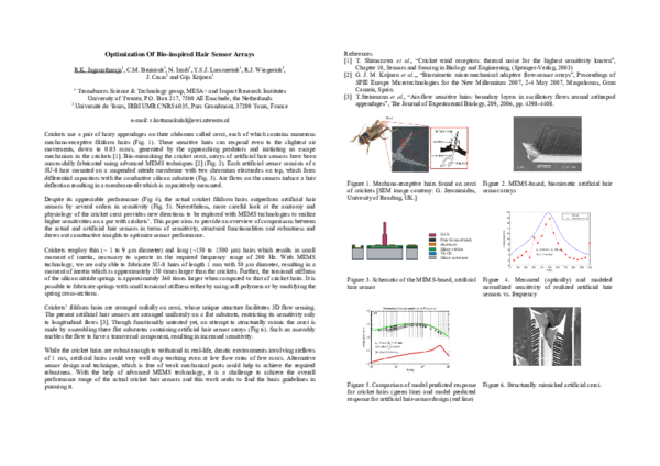(PDF) Optimization Of Bio-inspired Hair Sensor Arrays