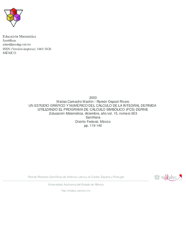 (PDF) Un estudio gráfico y numérico del cálculo de la integral definida ...