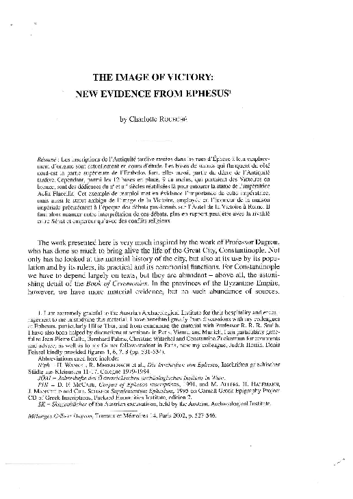 (PDF) The Image of Victory: New Evidence from Ephesus.
