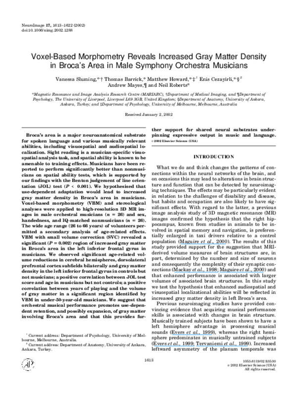 (PDF) Voxel-Based Morphometry Reveals Increased Gray Matter Density in Broca's Area in Male ...