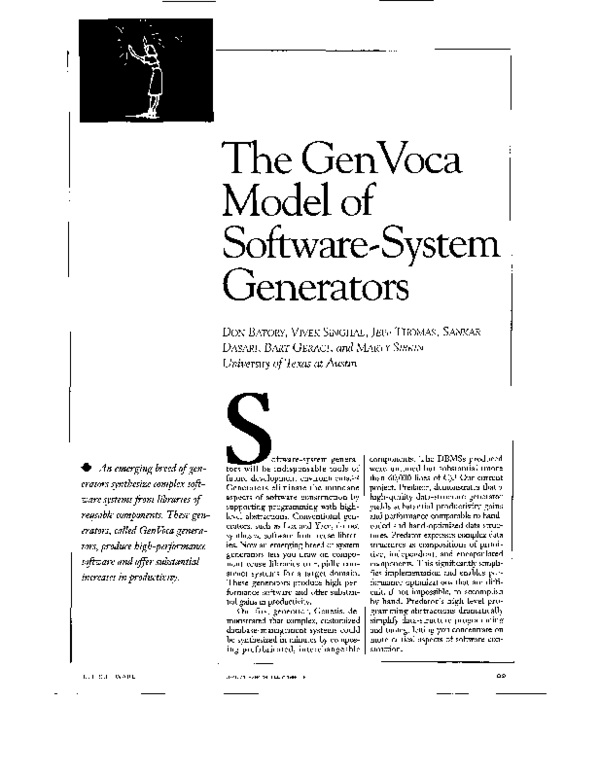(PDF) The GenVoca Model of Software-System Generators