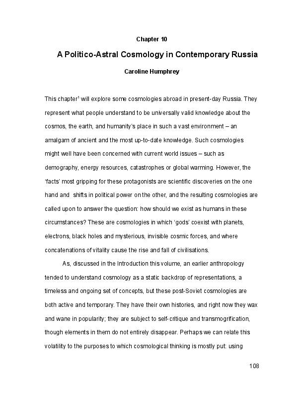 (DOC) A Politico-Astral Cosmology in Contemporary Russia