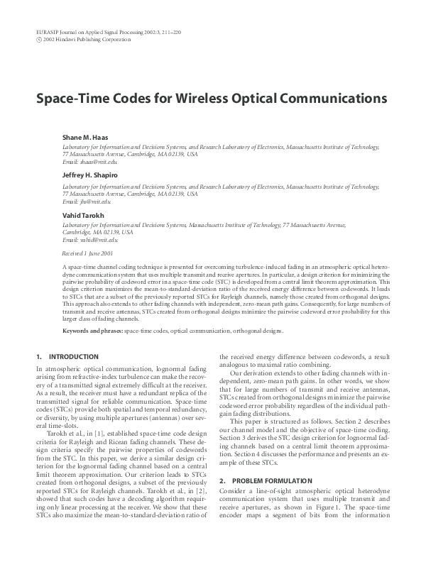 Pdf Space Time Turbo Trellis Coded Modulation For Wireless Data