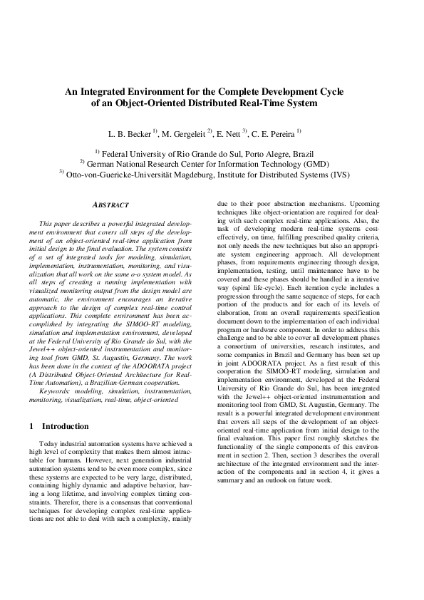 (PDF) An Integrated Environment for the Complete Development Cycle of an Object-Oriented ...