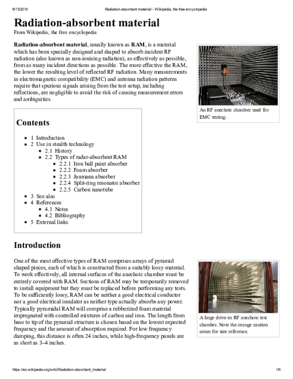 (PDF) Radiation­absorbent material