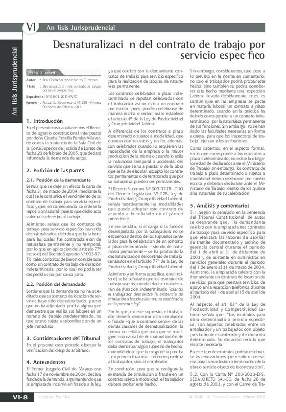 (PDF) Desnaturalizacion del contrato de trabajo por ACTUALIDAD EMPRESARIAL