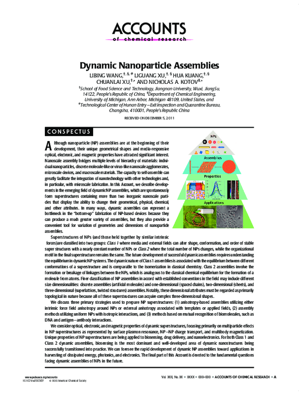 (PDF) Dynamic Nanoparticle Assemblies