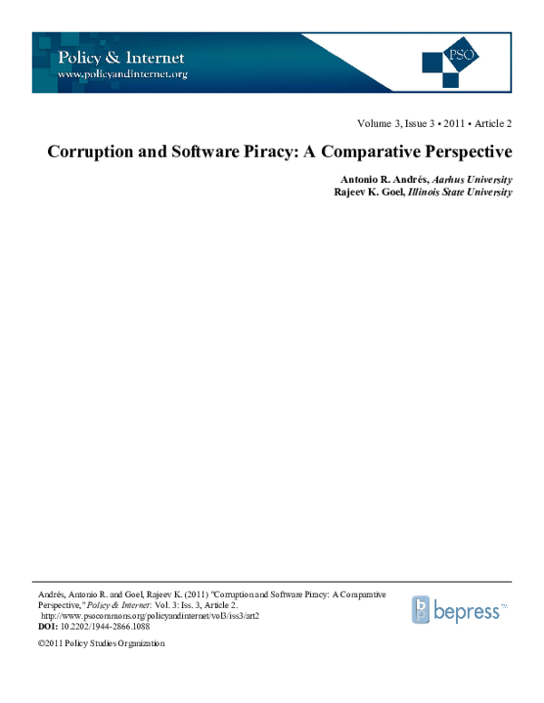 (PDF) Corruption and Software Piracy: A Comparative Perspective