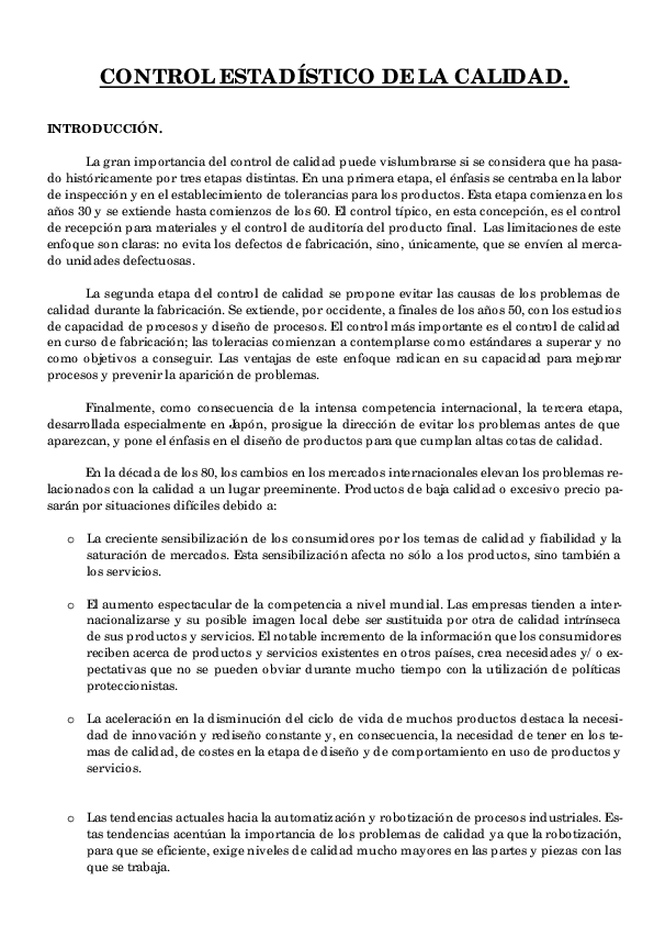 (PDF) CONTROL ESTADÍSTICO DE LA CALIDAD