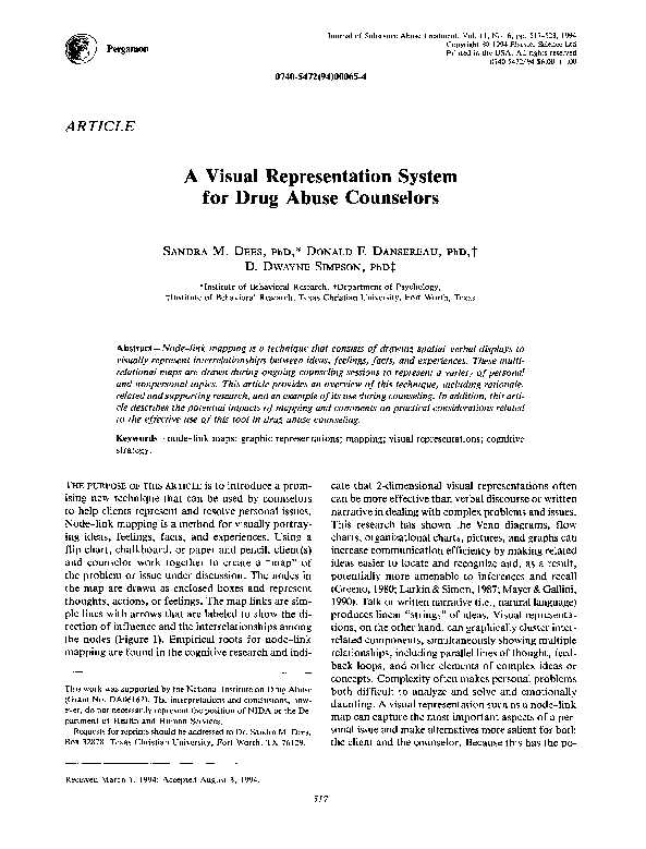 (PDF) A visual representation system for drug abuse counselors
