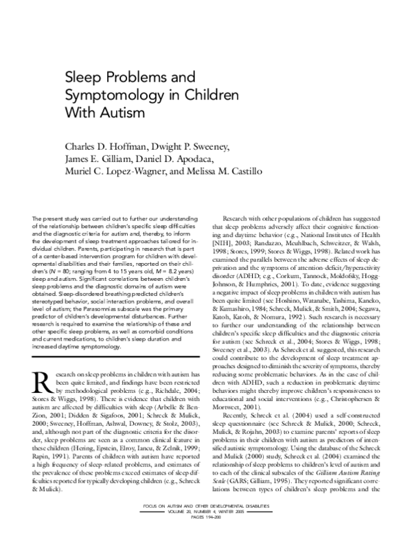 (PDF) Evaluation of Periodic Limb Movements in Sleep and Iron Status in ...