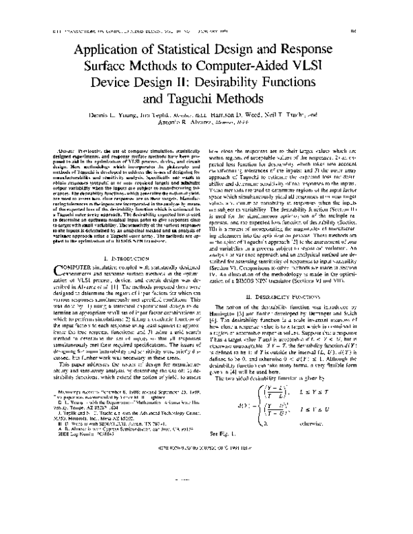 (PDF) Application of statistical design and response surface methods to computer-aided VLSI ...
