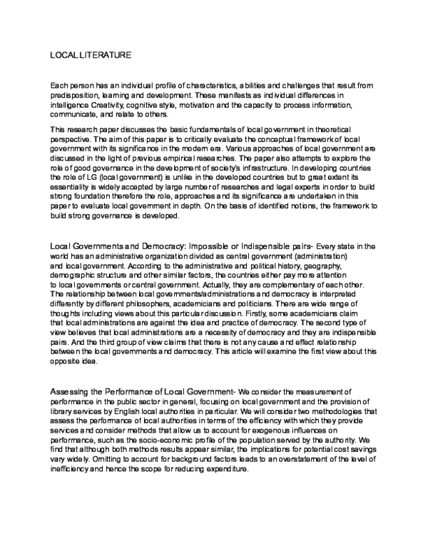 (DOC) LOCAL LITERATURE