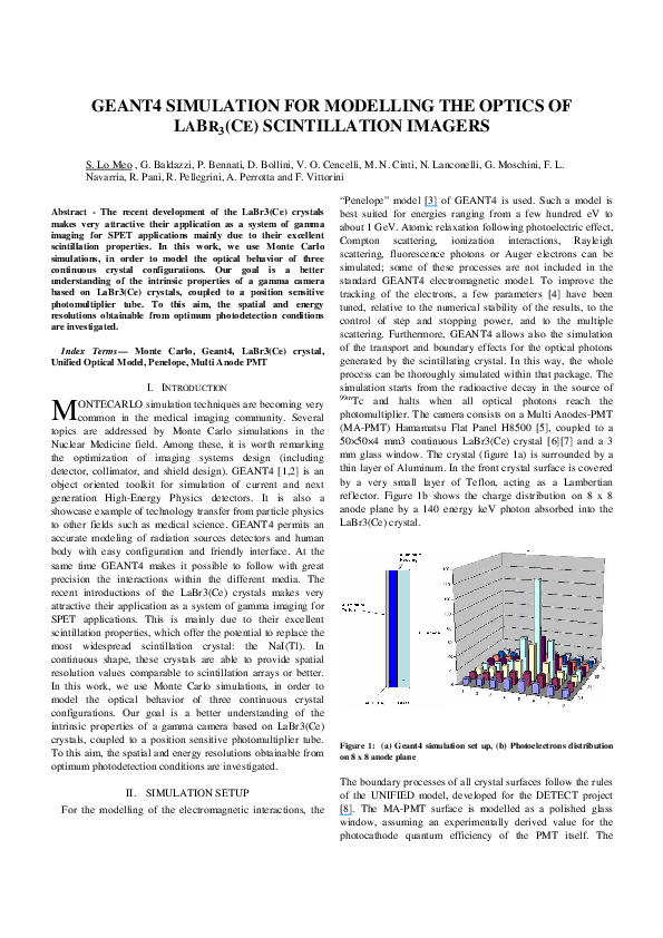 (PDF) GEANT4 simulation for modelling the optics of LaBr scintillation imagers
