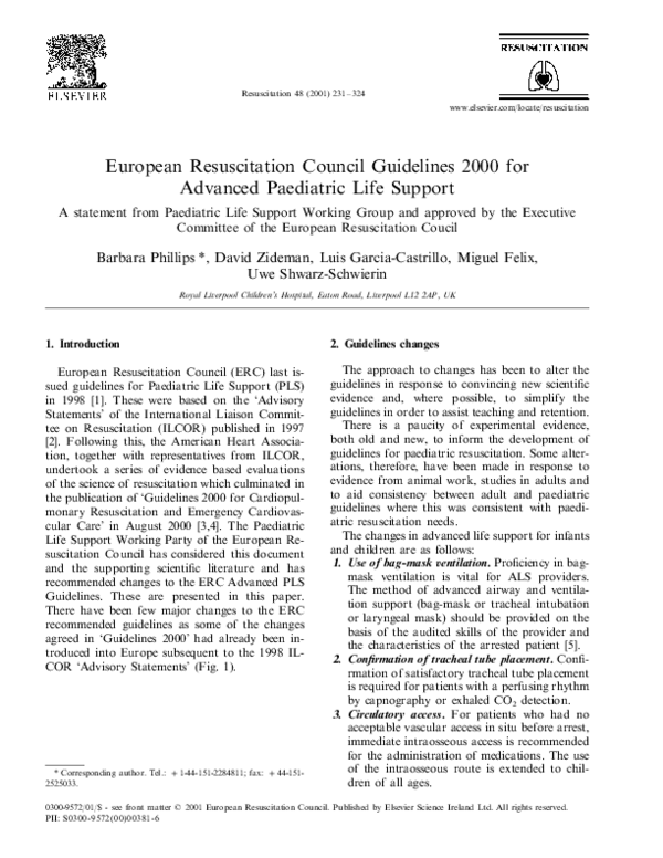 (PDF) European Resuscitation Council Guidelines 2000 for Basic ...