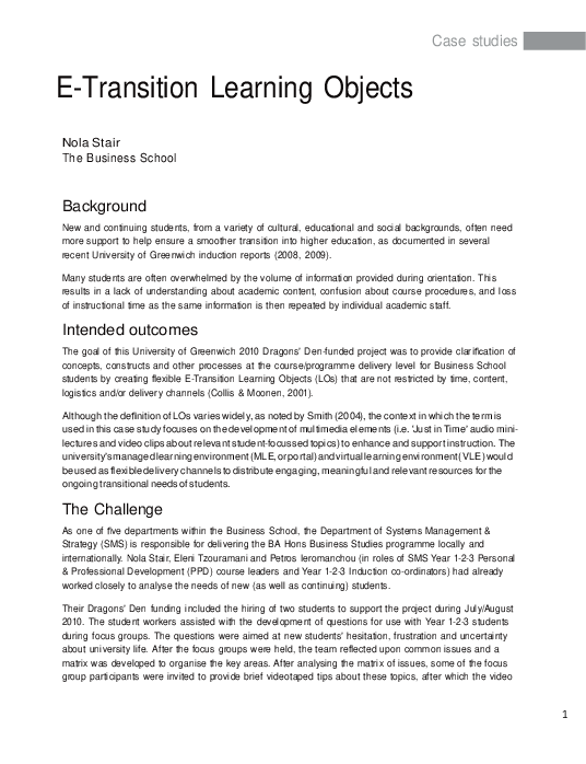 (PDF) E-Transition Learning Objects