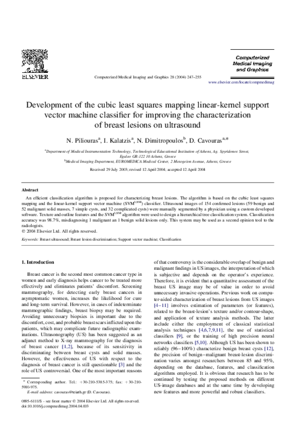 (PDF) Development of the cubic least squares mapping linear-kernel ...