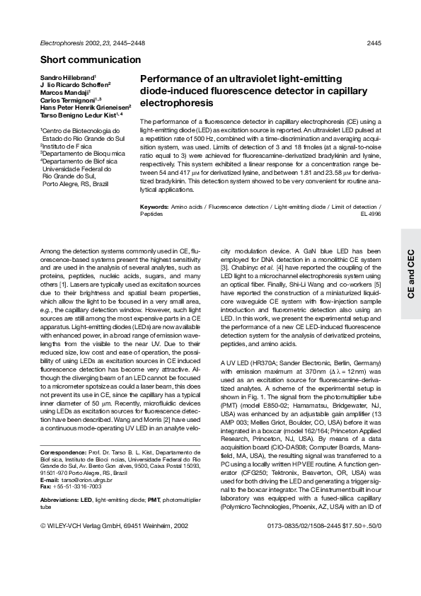 Pdf Novel Integrated Paired Emitter Detector Diode Pedd As A Miniaturized Photometric
