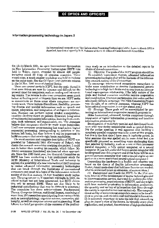 (PDF) Information processing technology in Japan: 2
