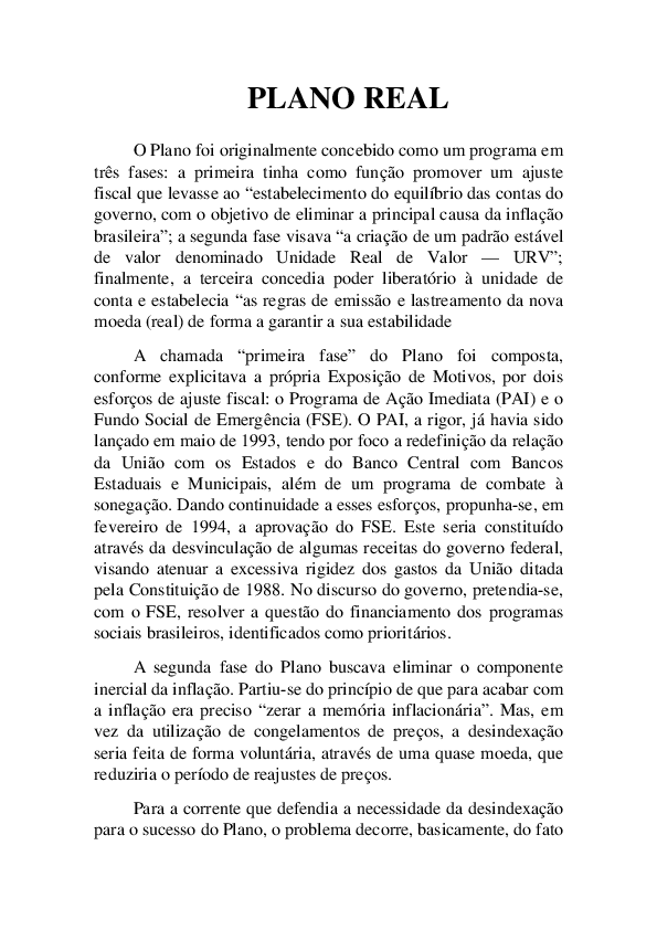 (DOC) PLANO REAL