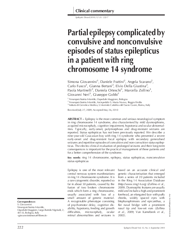 (PDF) Epilepsy and autistic manifestations in an Egyptian child with ...